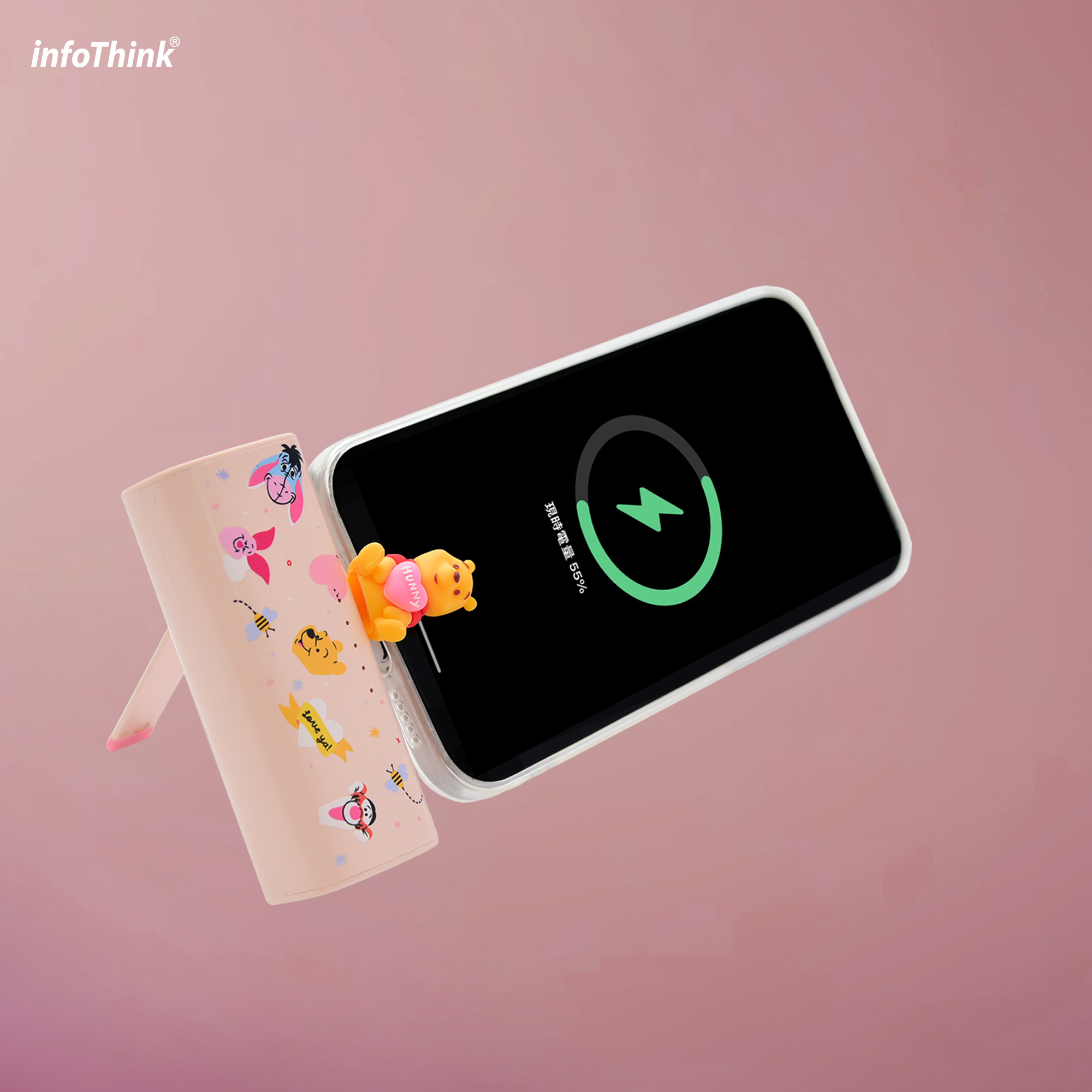 infoThink Winnie The Pooh series Smart Fast Charging Power Bank (Lightning) | infothink